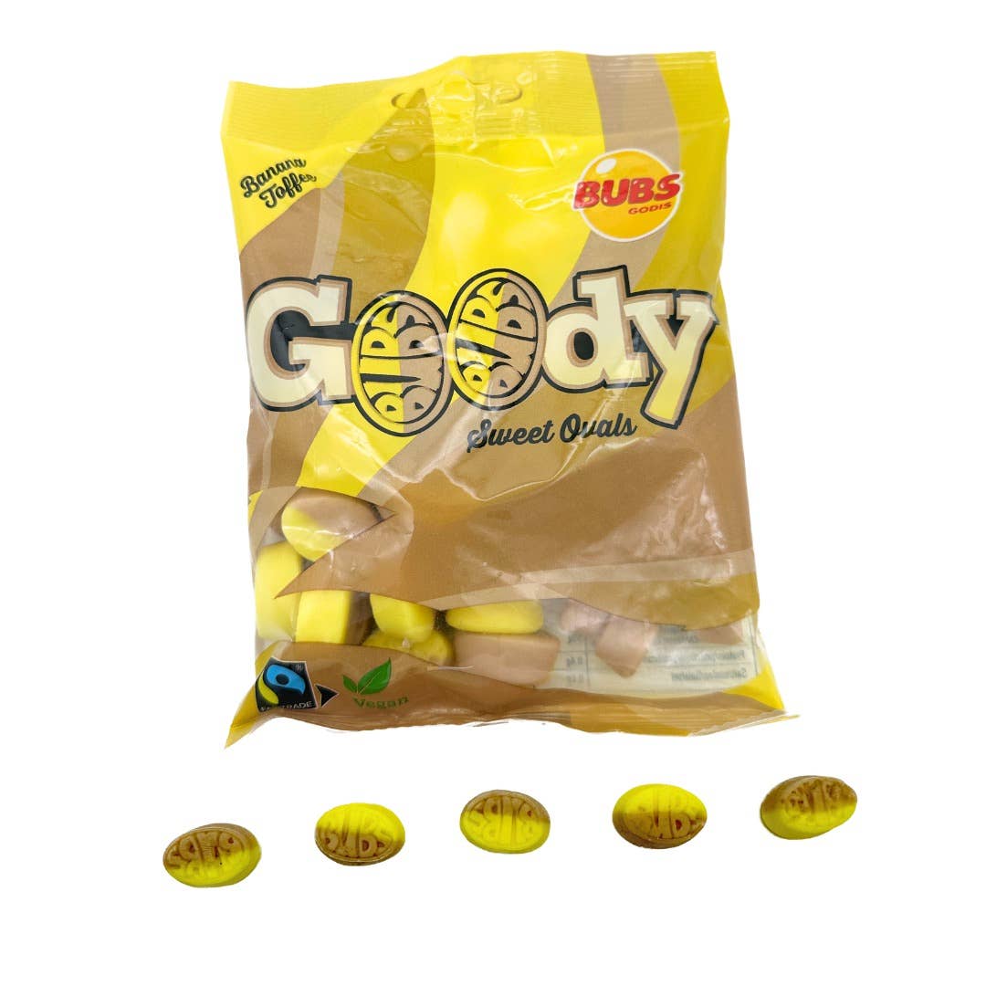 Bubs Goody Swedish Candy Ovals Banana Toffee – Sisters Sweet Treats