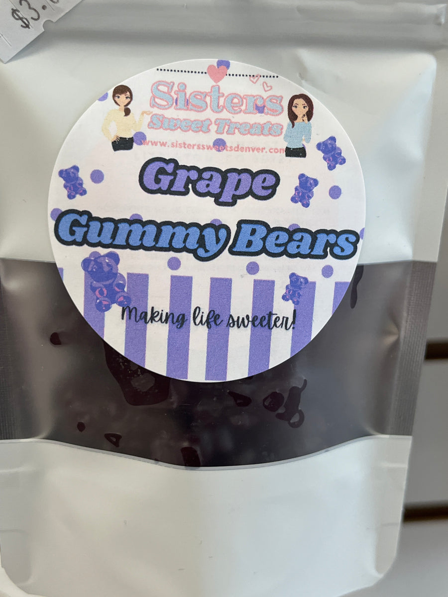 Grape Gummy Bears Bag – Sisters Sweet Treats
